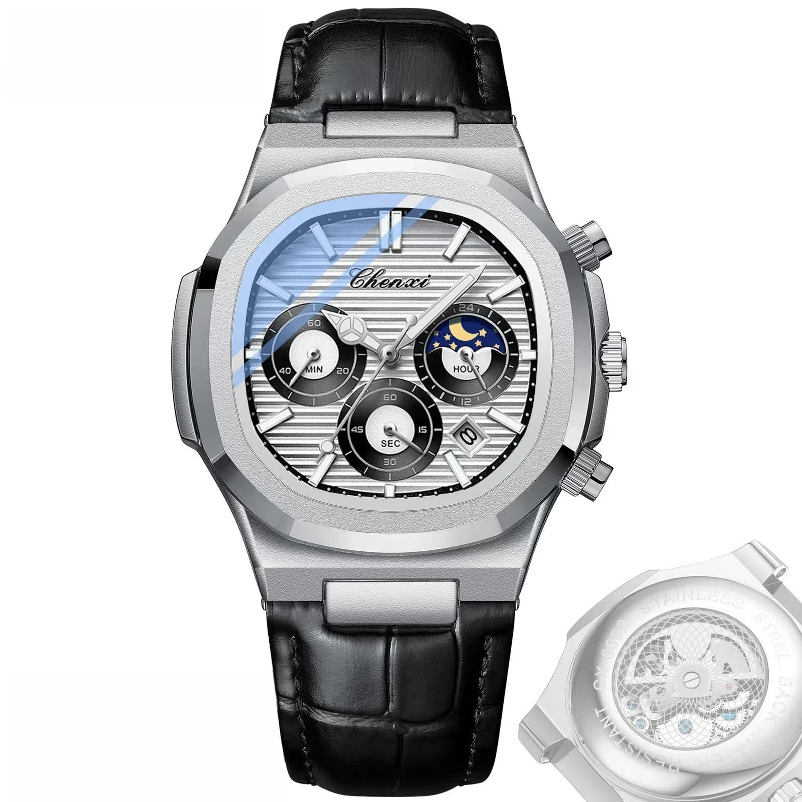 Chenxi Multifunctional Men's Watch - Genuine Triple Sub-dial Calendar ...