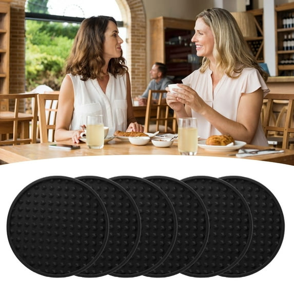 ChenyGod 1pcs Round Resistant Silicone Mat Drink Cup Coasters Non\-slip ...