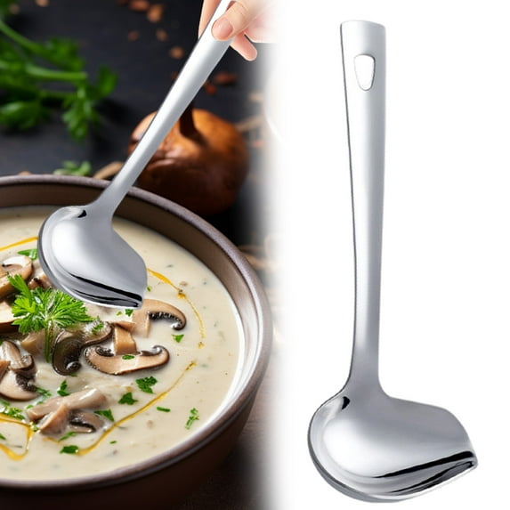 ChenyGod Soup Ladle, Stainless Steel Gravy Ladle with Pour Spout, Small ...
