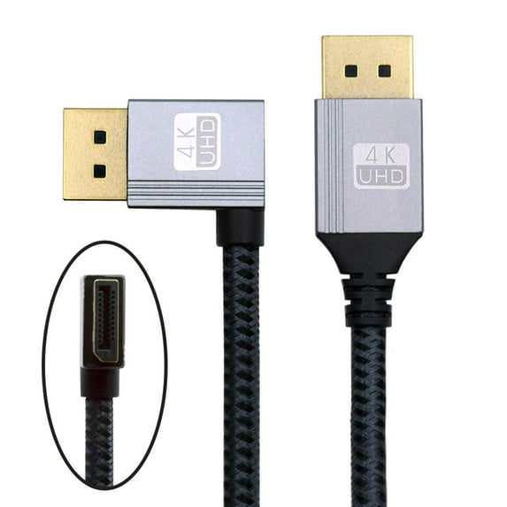 Chenyang 100cm Left Angled DisplayPort DP to DP Cable 4K 60hz Cable ...