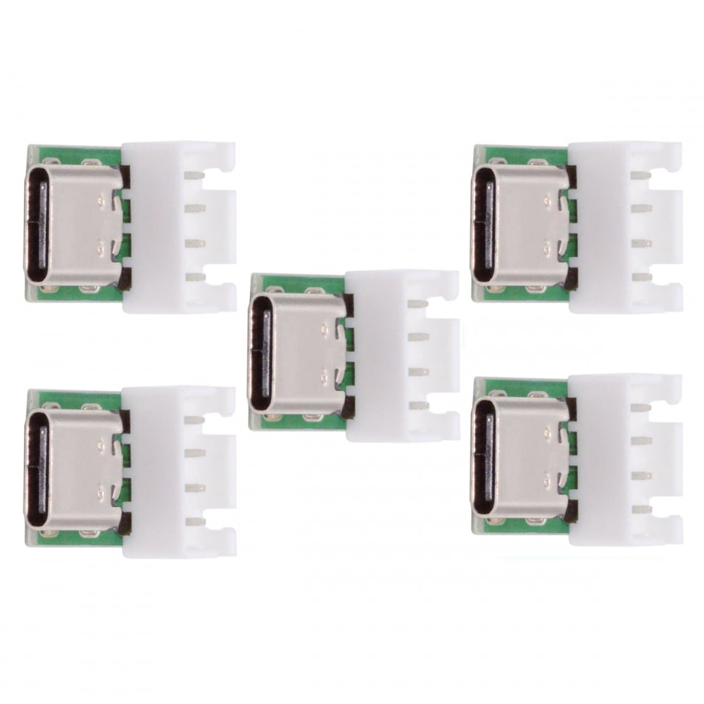 Chenyang 5pcs/set DIY OEM Type C Female Socket Connector to 4Pin Pitch=2.54mm Wafer Socket ...