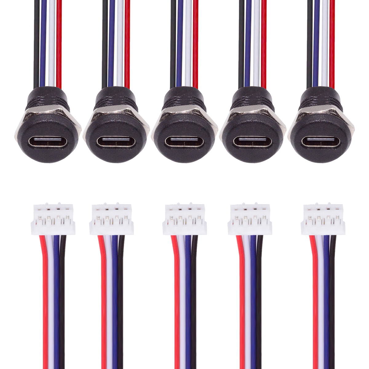 Chenyang 5pcs/set DIY OEM Type C Female Socket to 4Pin Header Cable ...