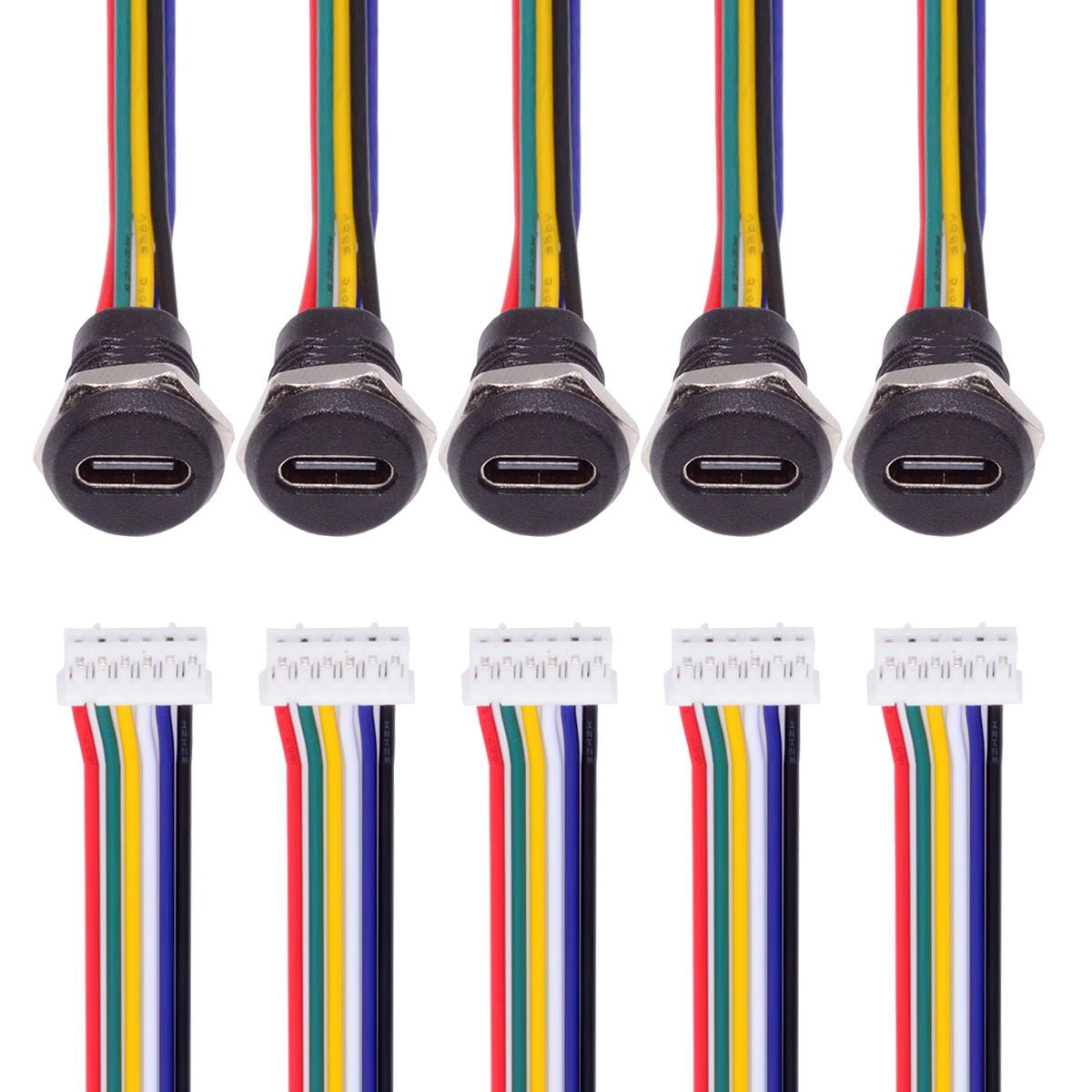 Chenyang 5pcs/set DIY OEM Type C Female Socket to 6Pin Header Cable ...