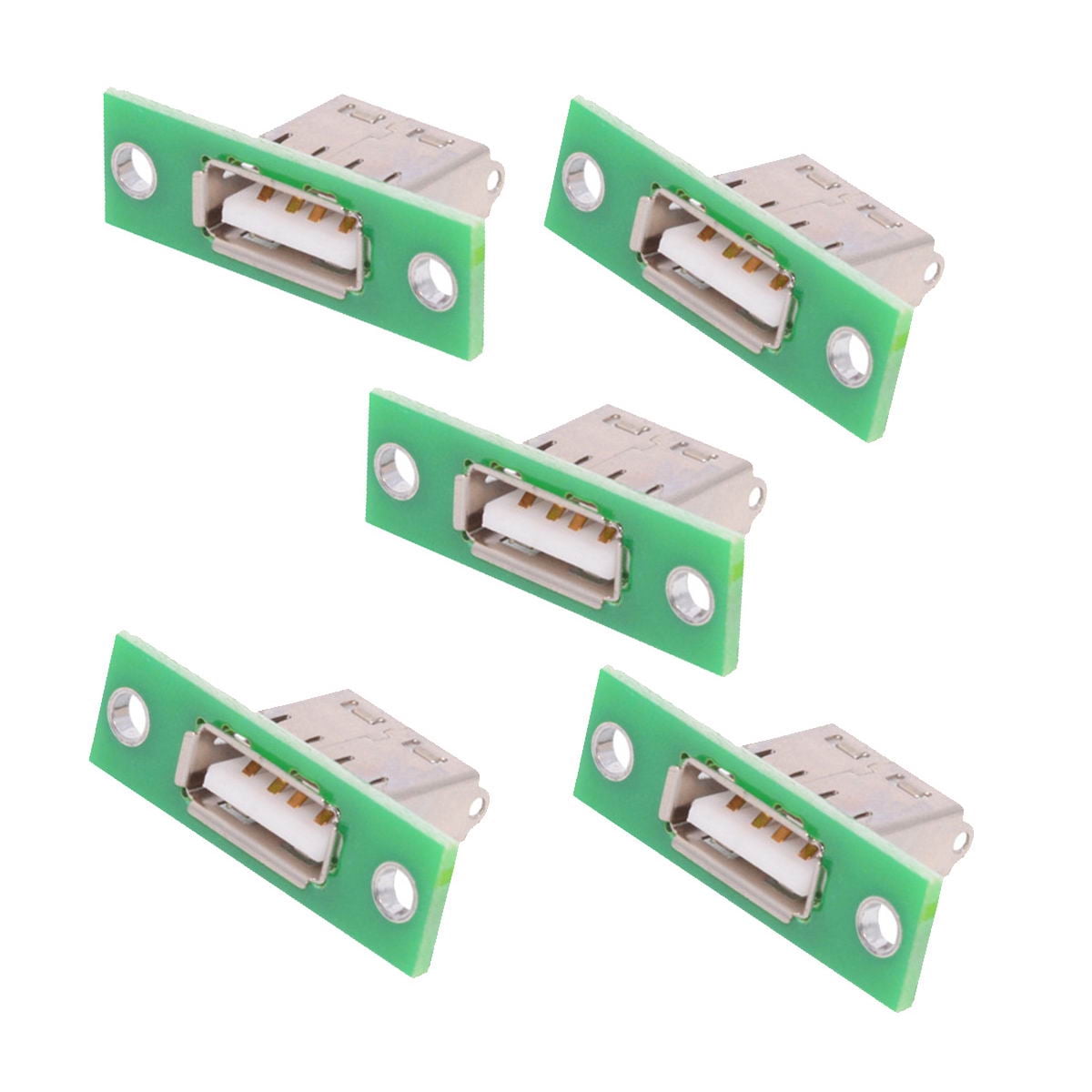 Chenyang 5pcs/set DIY OEM USB Type-A Female Socket Connector with Panel ...