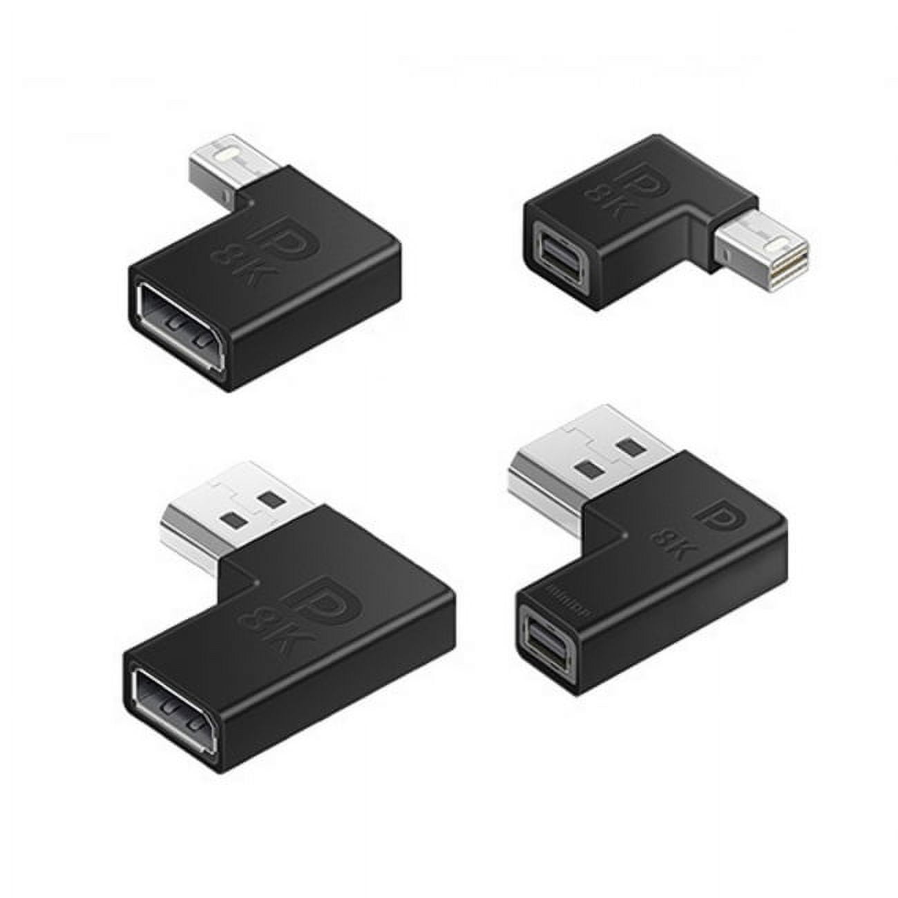 Chenyang CY 4pcs/set Left Angled Mini DisplayPort 1.4 8K 60hz to DP ...