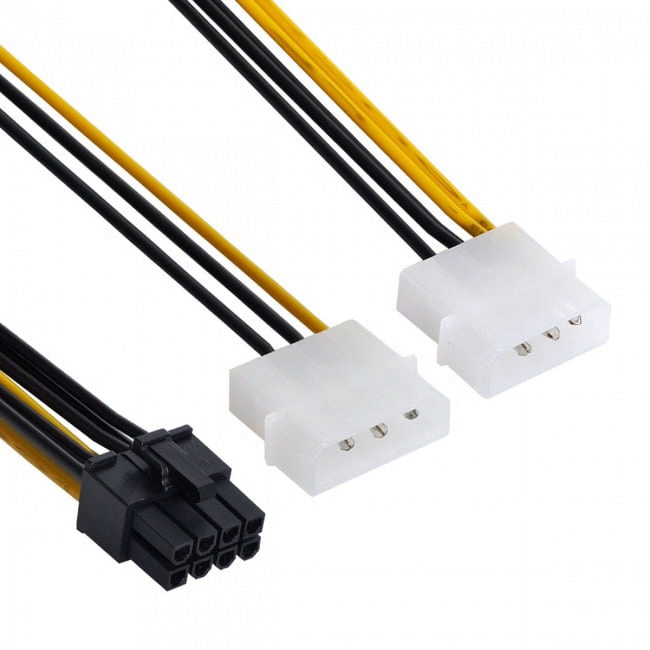 Chenyang CY Dual Molex 4pin IDE to 8 Pin PCI-E Power Lead Cable for ...