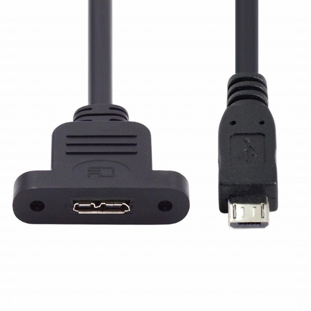 Chenyang Micro USB 2.0 5Pin Male to Micro 3.0 Type-B Female Screw Mount ...
