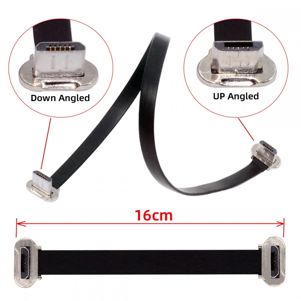 Chenyang Micro USB2.0 Male to Micro USB Male 5Pin Ultra Slim Flat Data ...