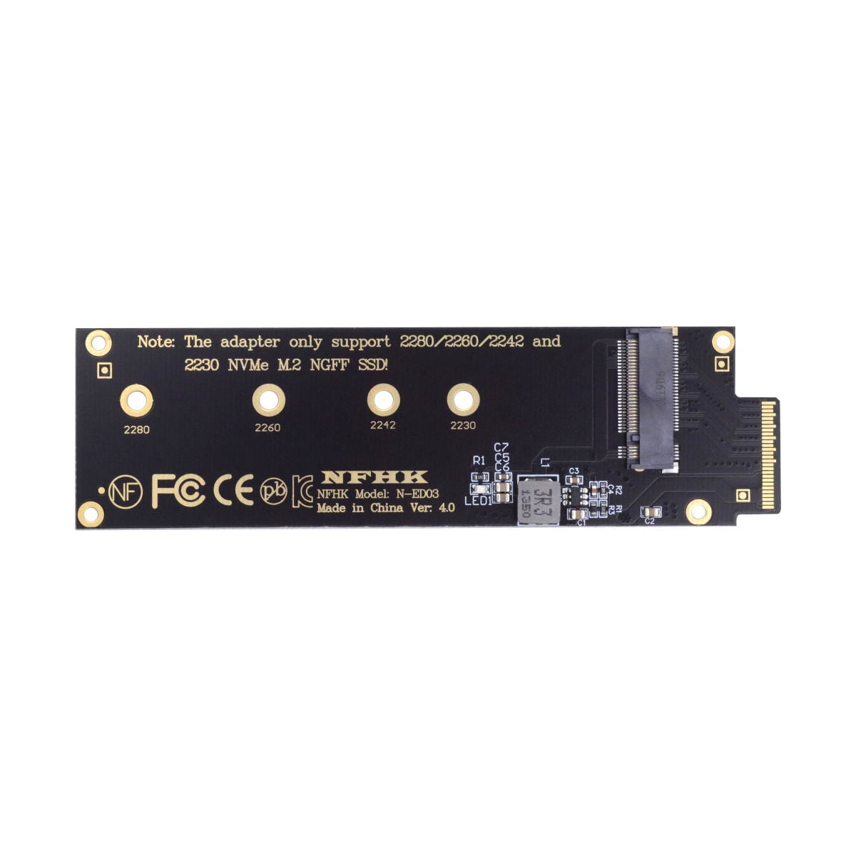 Chenyang NVMe NGFF M-key 4X to PCI-E Ruler 1U GEN-Z EDSFF Short SSD E1.S Host Carrier Adapter ...