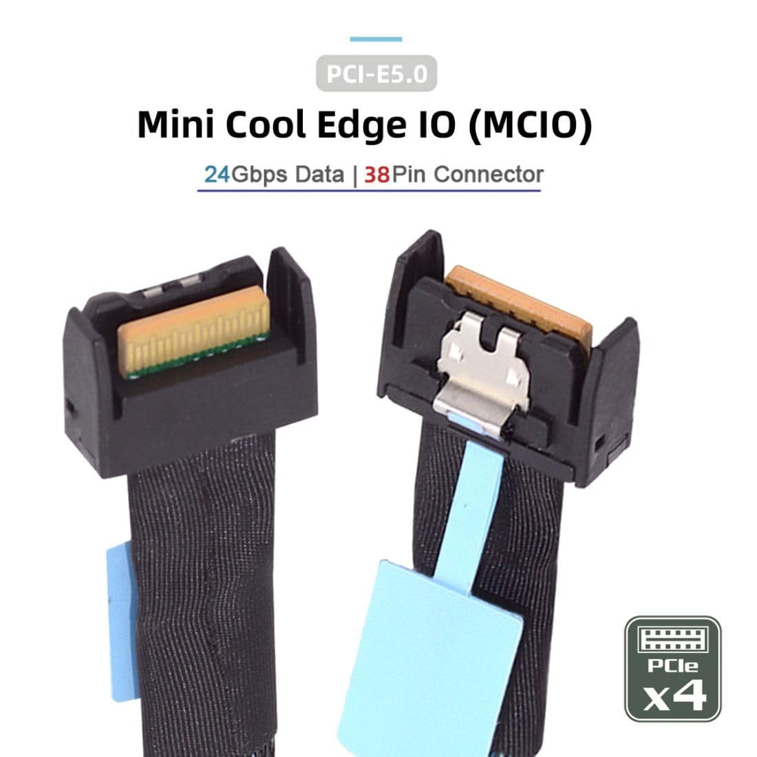 Chenyang PCI-E 5.0 Mini Cool Edge IO MCIO PCI-E 4i 38Pin Male to MCIO ...