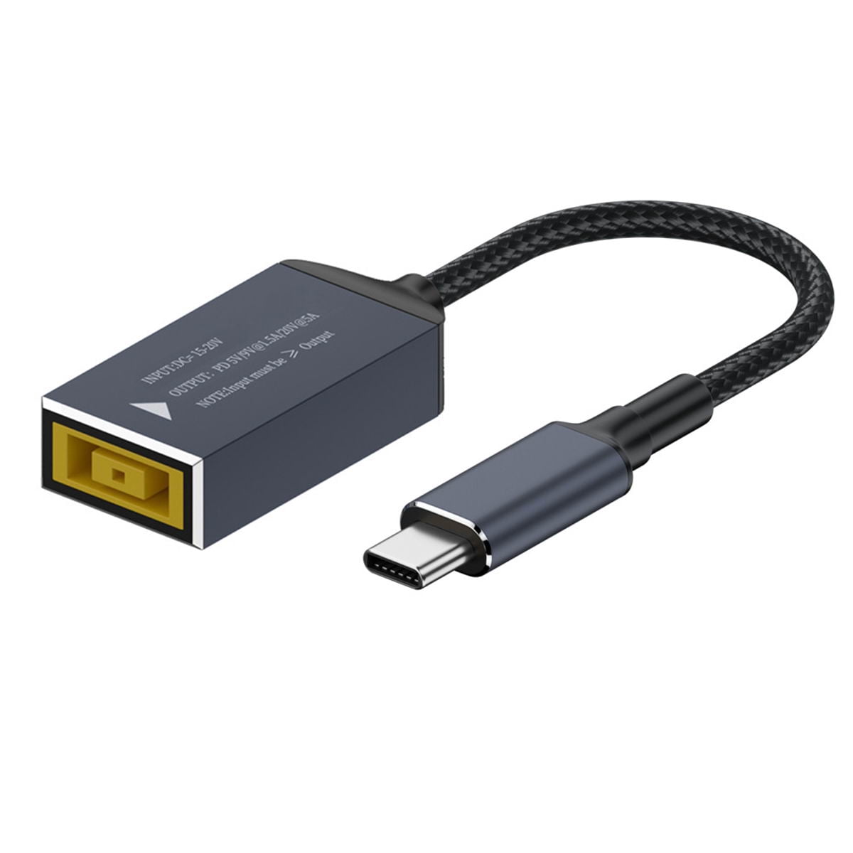 Chenyang Rectangle Jack Thinkpad X1 Input to USB-C Type-C Power 100W Charge Cable for Laptop ...