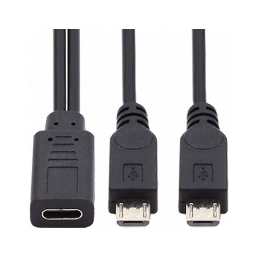 Chenyang Type-C USB-C Female DC 5V to Dual Micro USB 5Pin Male Splitter ...