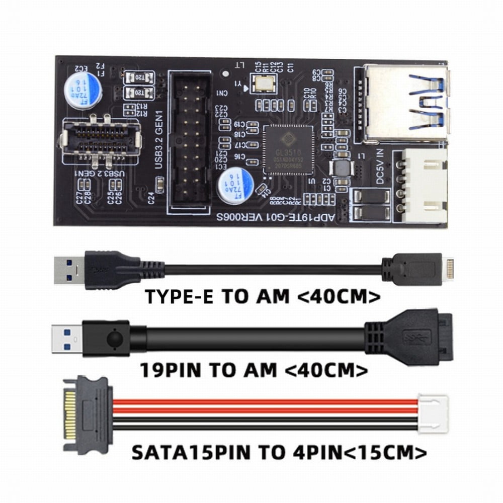 Chenyang Type-E or 19/20Pin Header to USB 3.0 20Pin & Type-E Dual Ports ...