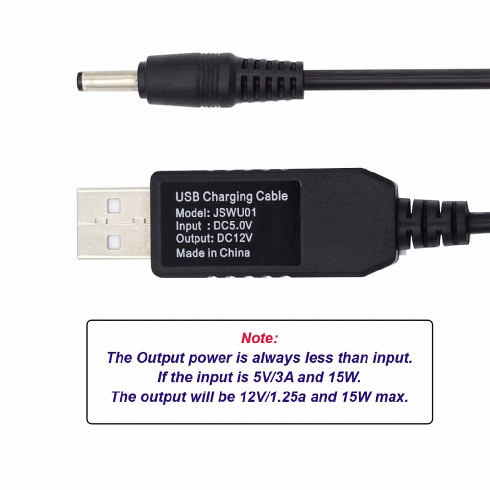 Chenyang USB 2.0 Type-A DC 5V to DC 12V 3.5x1.3mm Voltage Riser Boost Power Plug Barrel ...