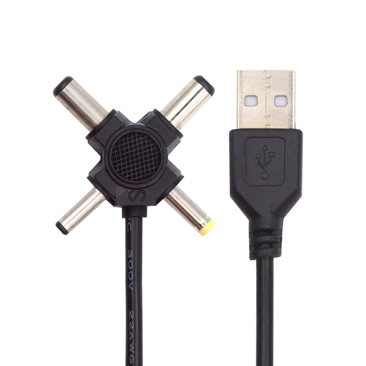 Chenyang USB 2.0 Type-A Male to 4-in-1 DC 5V 5.5x2.5mm 5.5x2.1mm 4.0x1 ...