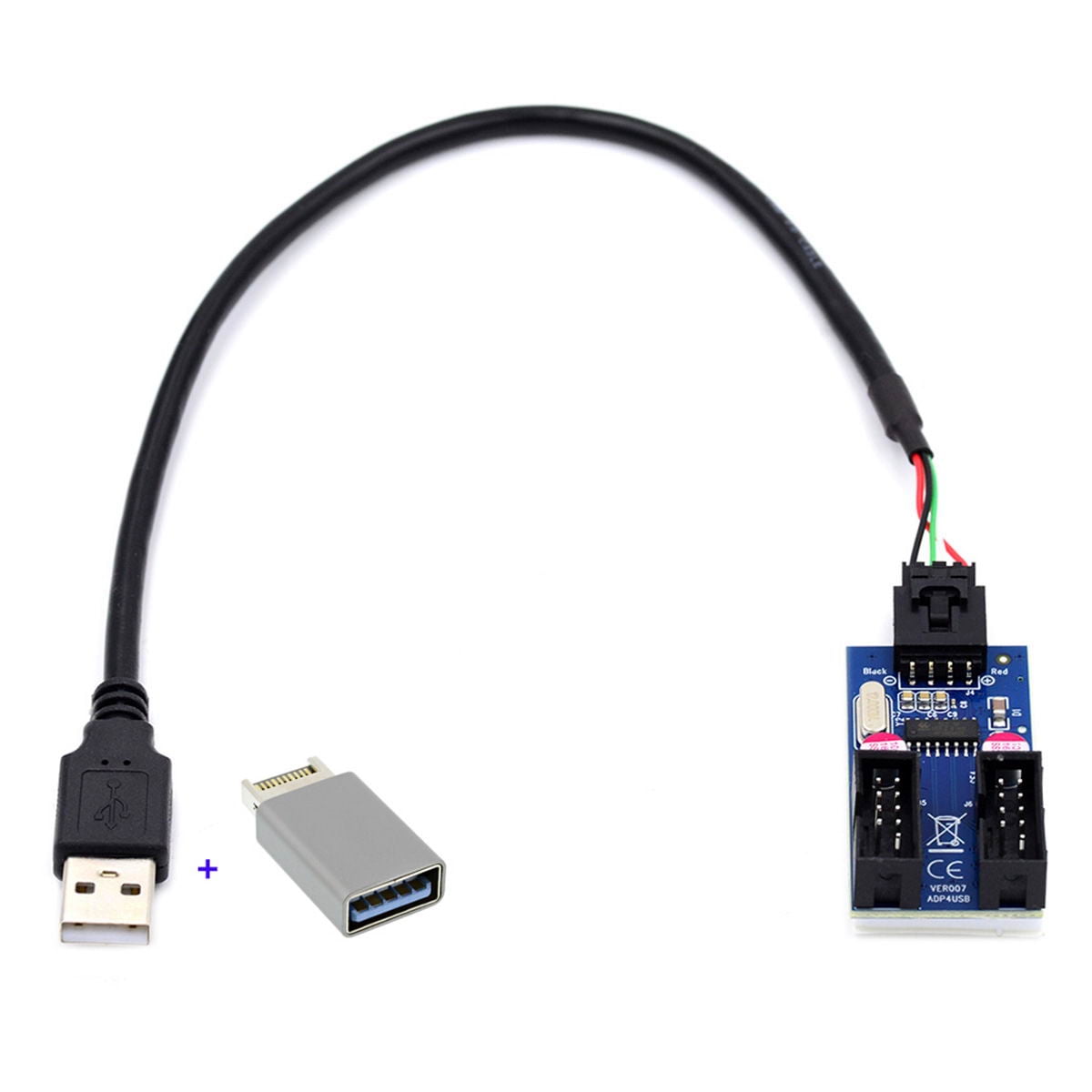 Chenyang USB 3.1 Front Panel Header Male Type-E to USB 2.0 Type-A Male ...