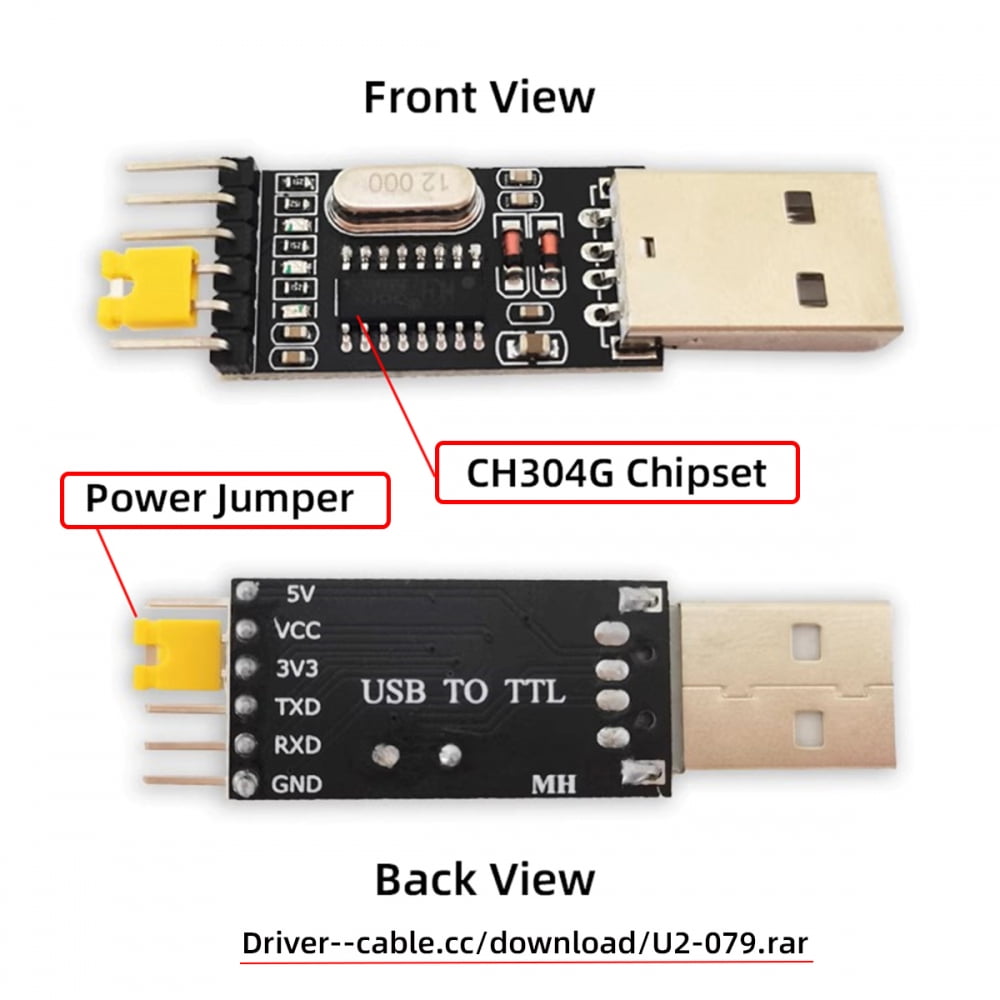 Chenyang USB2.0 Type-A To TTL Converter UART STC Module Serial ...