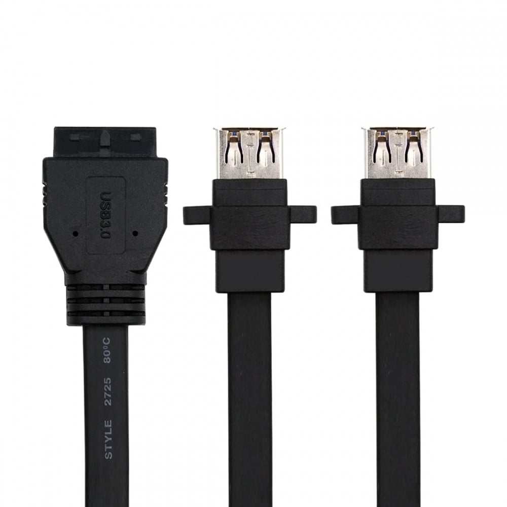 Chenyang Ultra Flat Slim Dual Port USB 3.0 Female Type-A Panel Type to ...