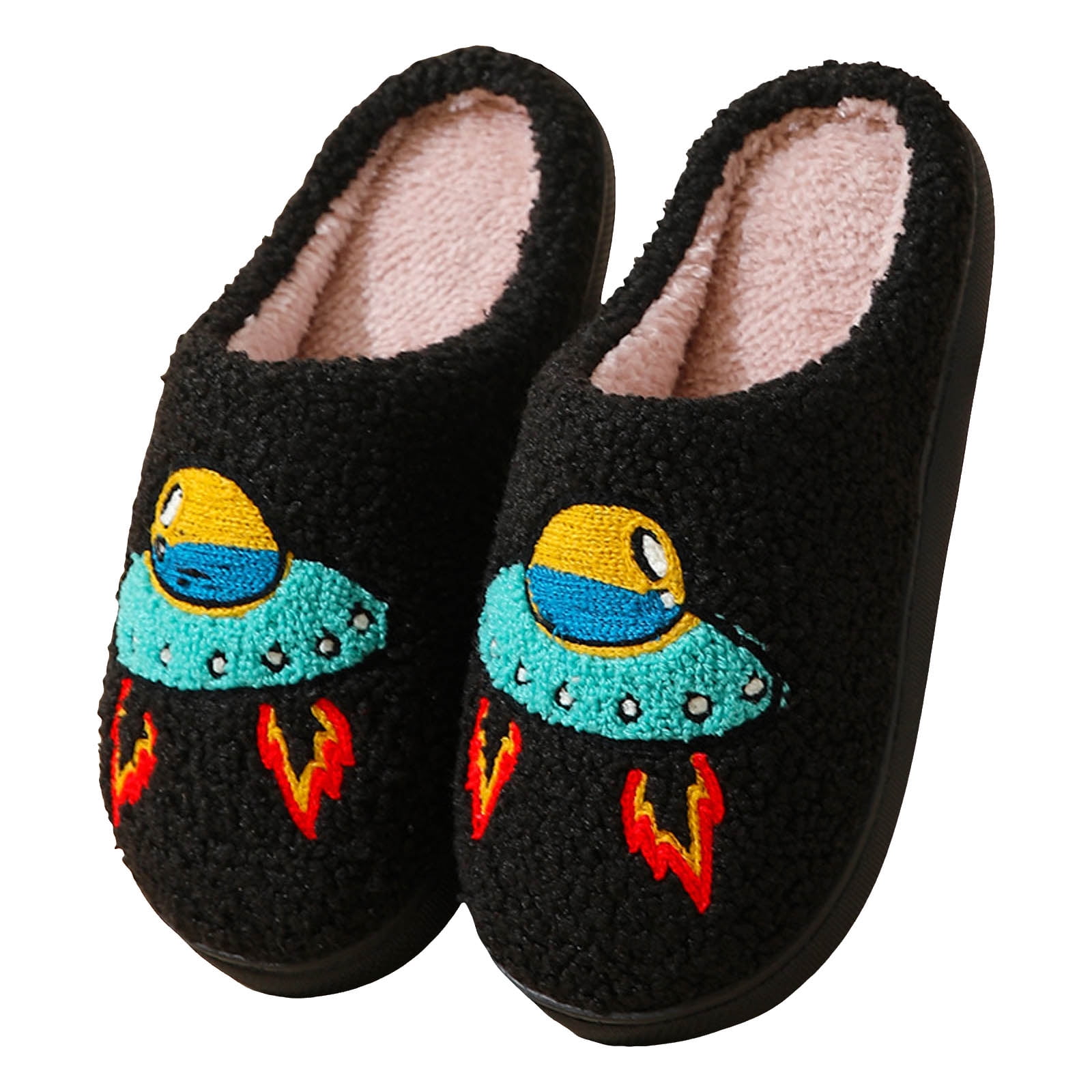 Chenyee Fuzzy House Slippers for Women Soft Plush Slip On Comfortable ...