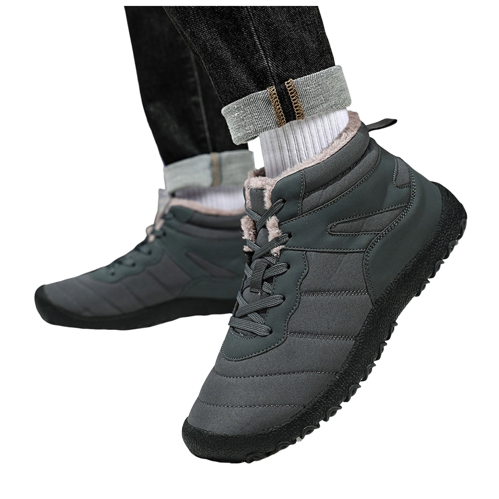 Chenyee Mens Snow Boots Outdoor Non Slip Work Shoes Winter Trekking ...