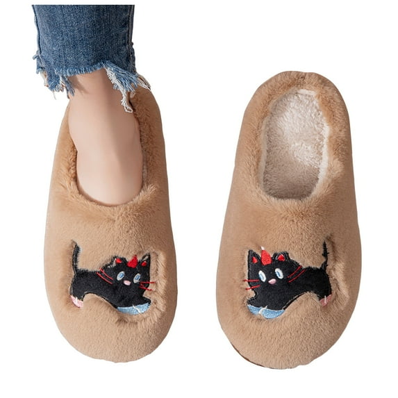 Chenyee Slippers for Women Men Warm Plush House Shoes Non Slip Cute ...