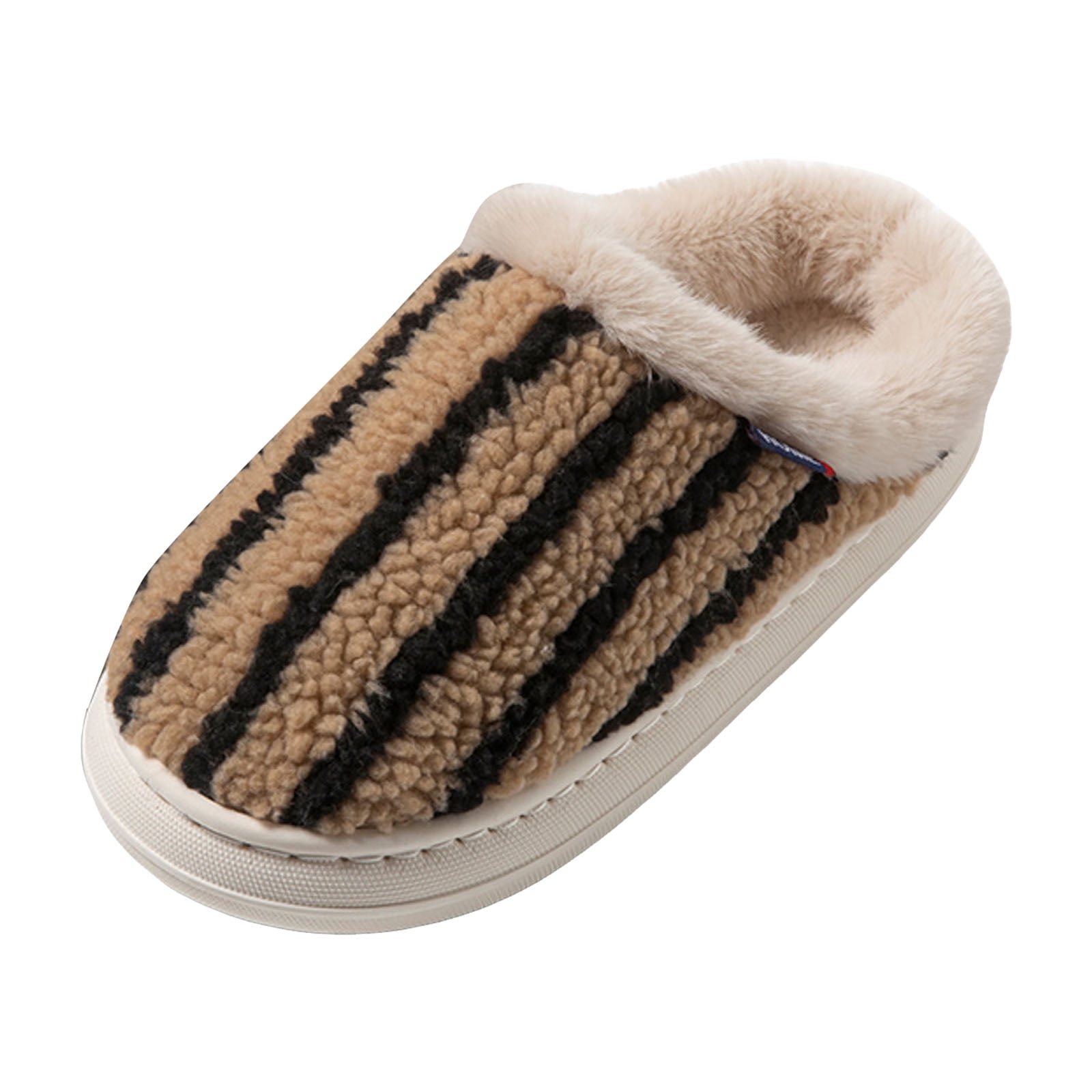 Chenyee Women's Fuzzy Scuff Slippers Soft Comfortable Memory Foam Non ...