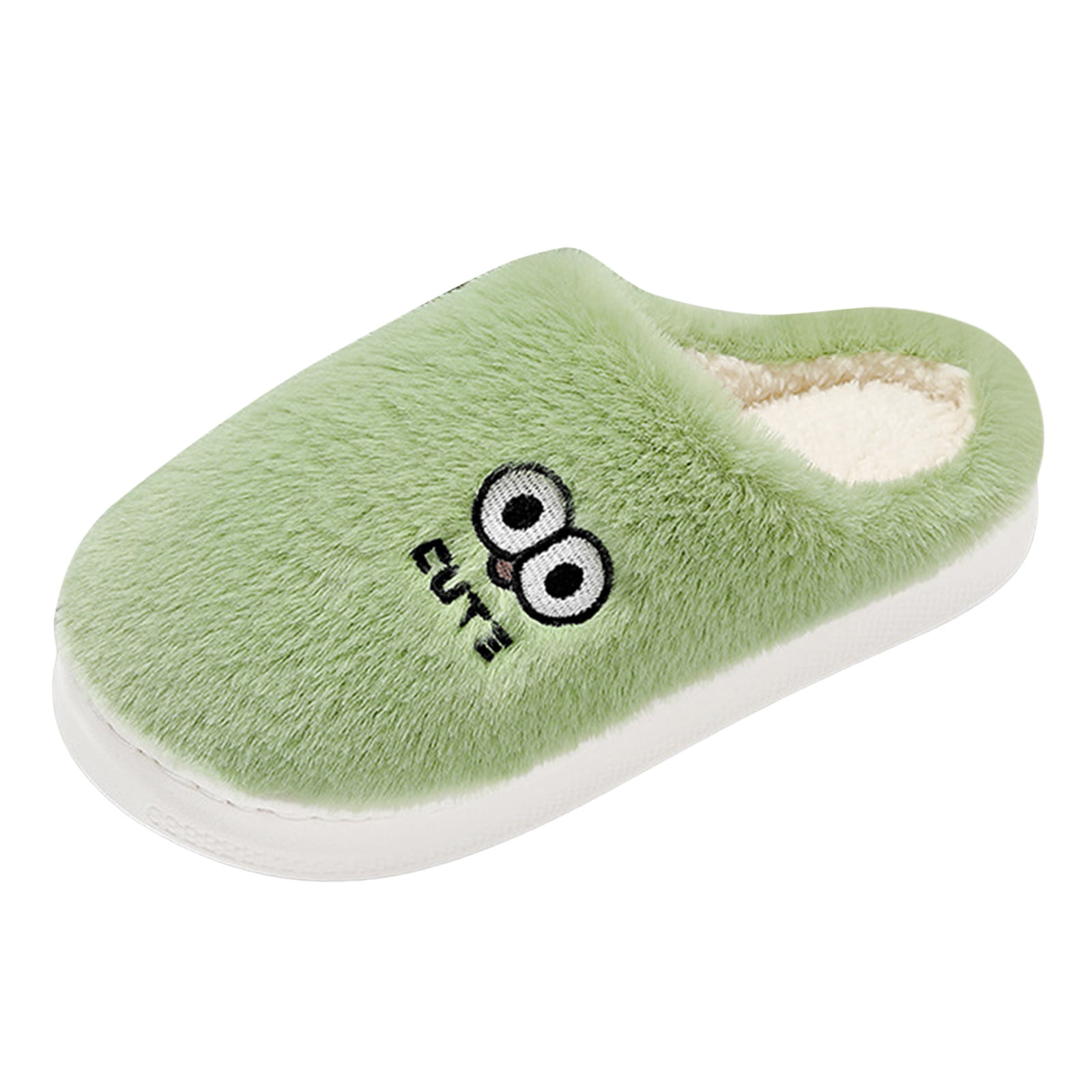 Chenyee Women's Fuzzy Scuff Slippers Thick Sole Soft Comfortable Memory ...