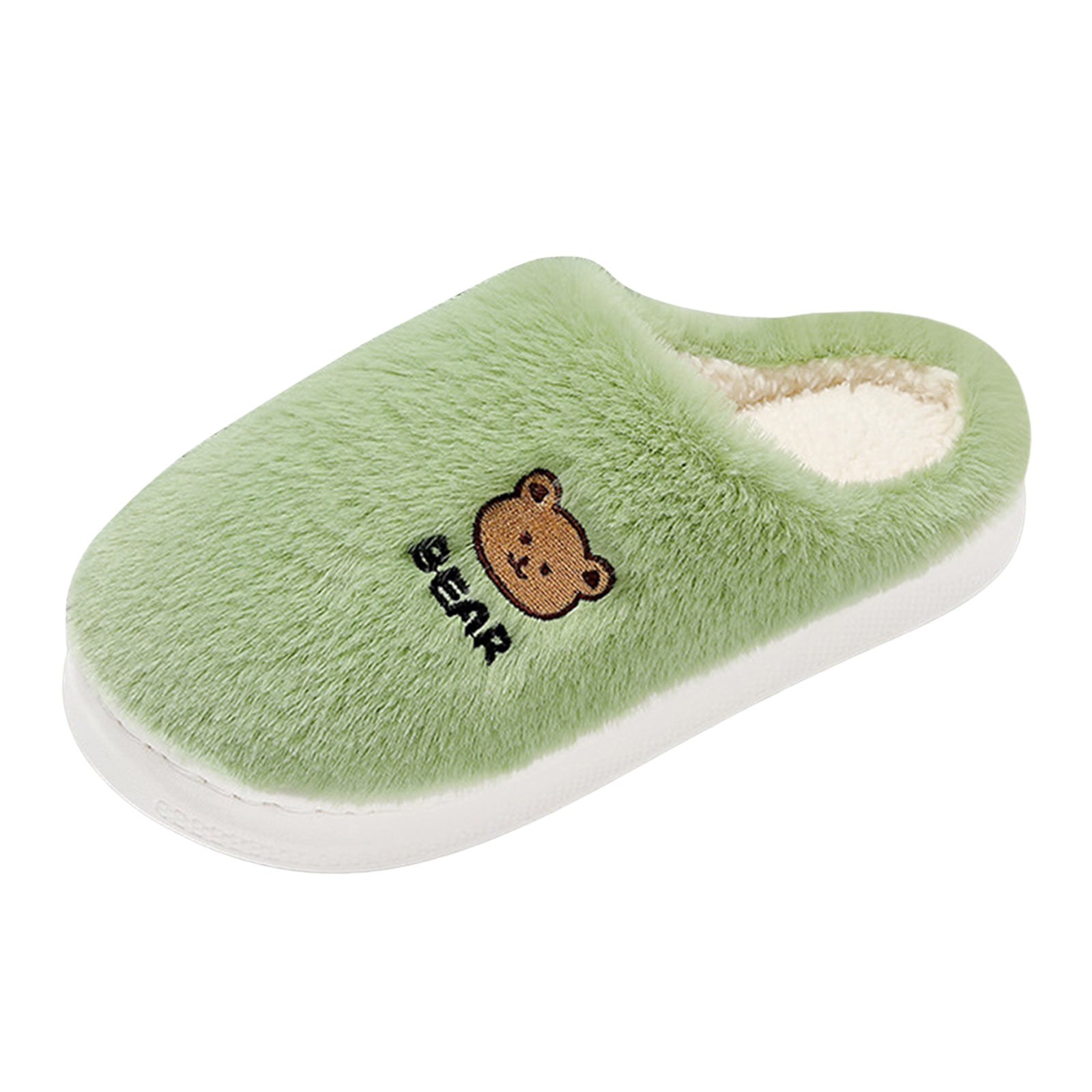 Chenyee Women's Fuzzy Scuff Slippers Thick Sole Soft Comfortable Memory ...
