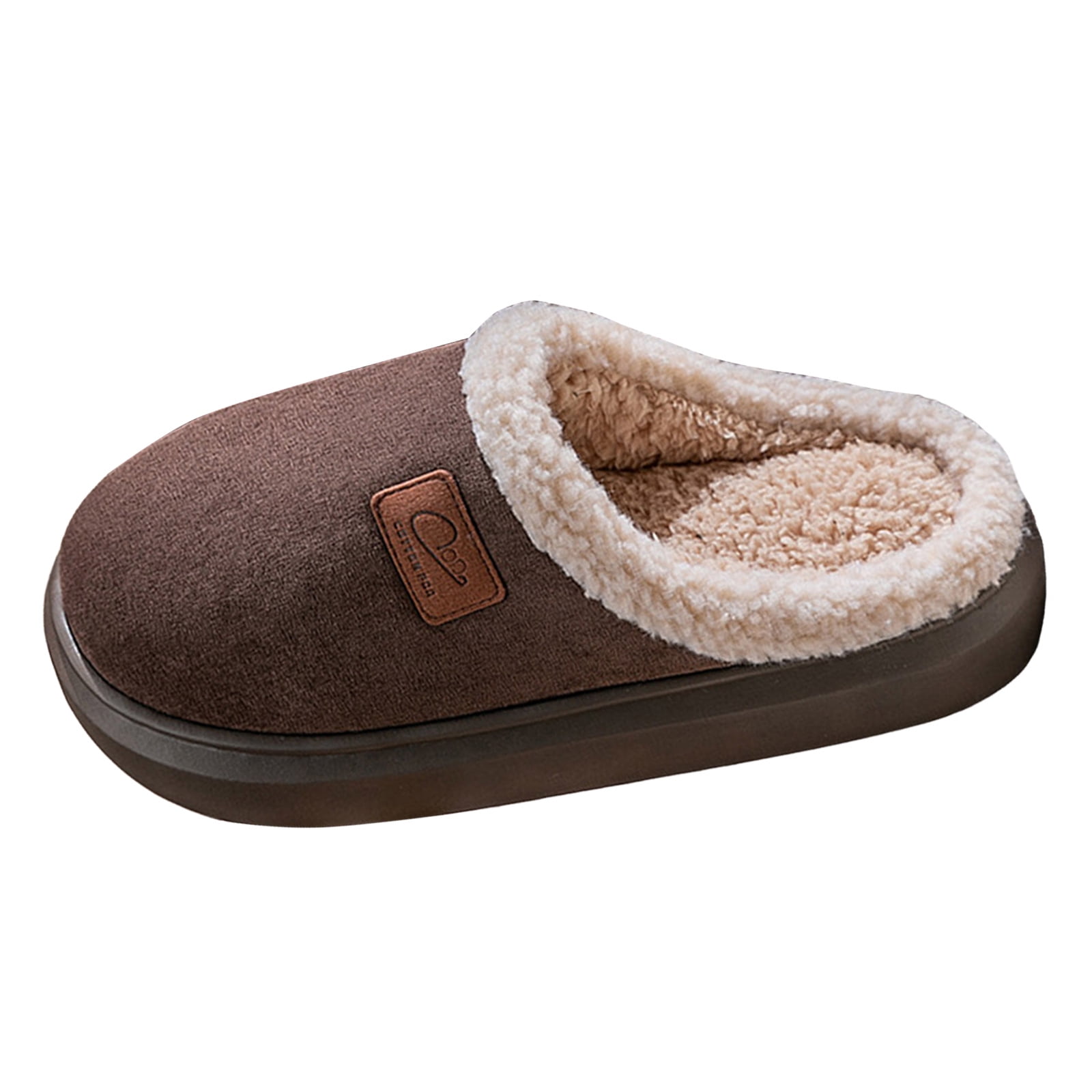 Chenyee Women's Platform House Slippers Warm Winter Furry Fleece Lined ...