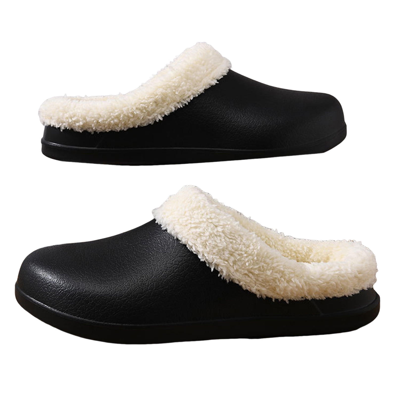 Chenyee Womens Men's Fleece Lined Clogs Warm Garden Slippers ...