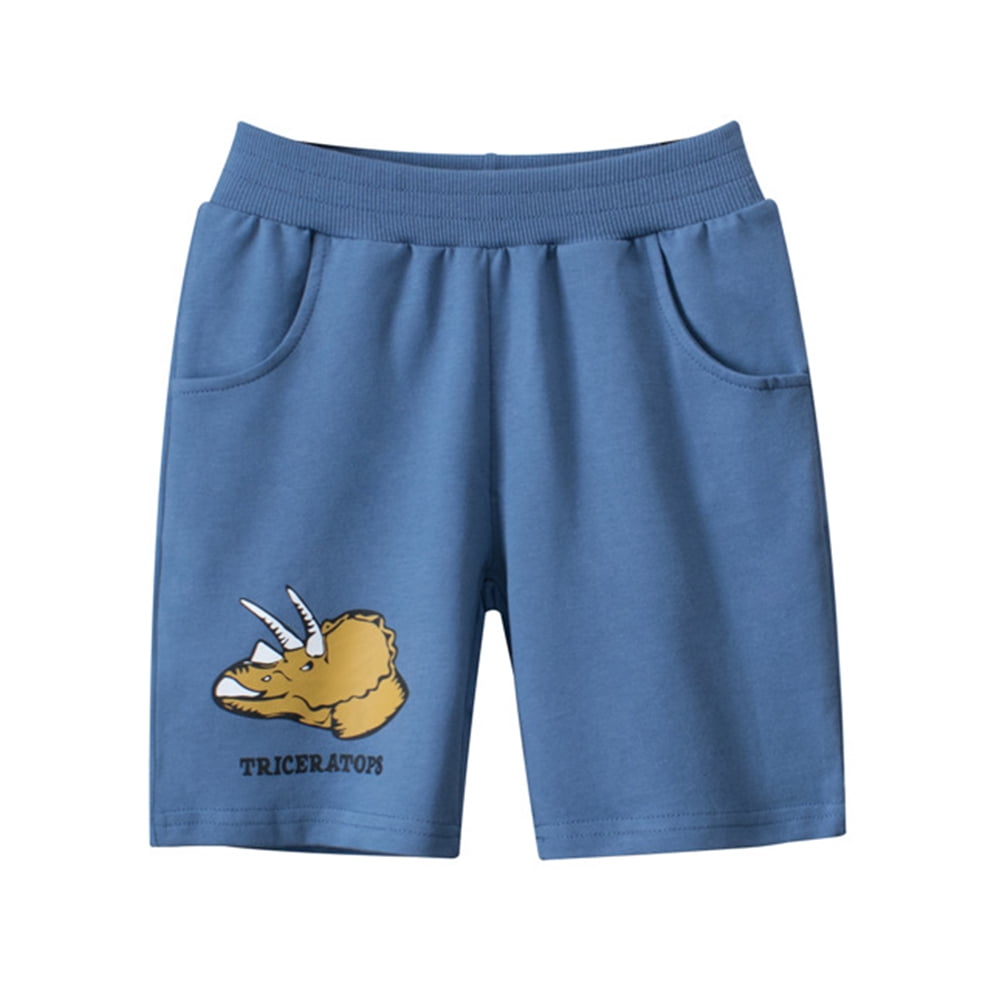 Chenyin Boys Dinosaur Print Jogger Shorts for Toddlers Kids Summer ...
