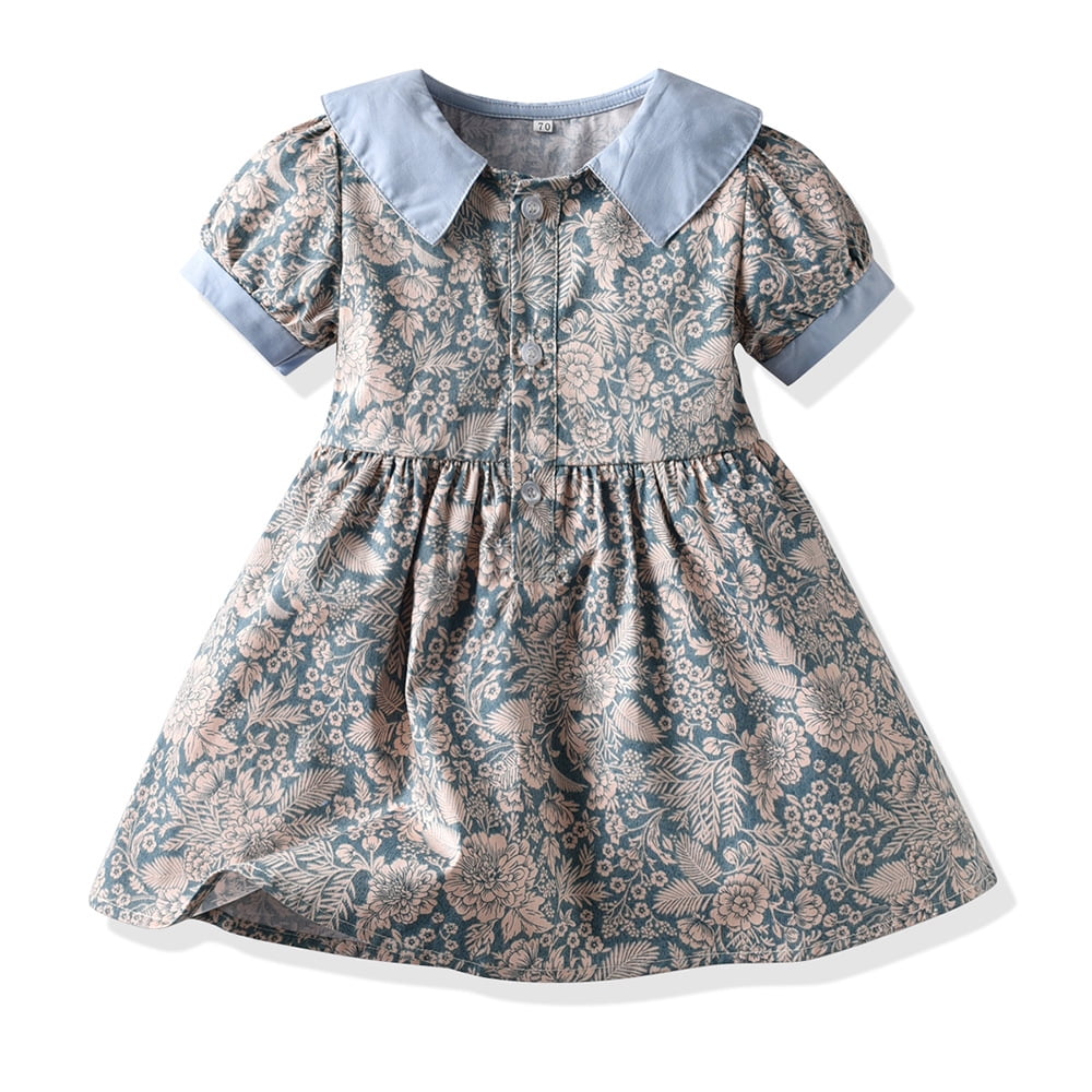 Chenyin Toddler Baby Girls Dresses Summer Bubble Sleeve Princess Dress ...