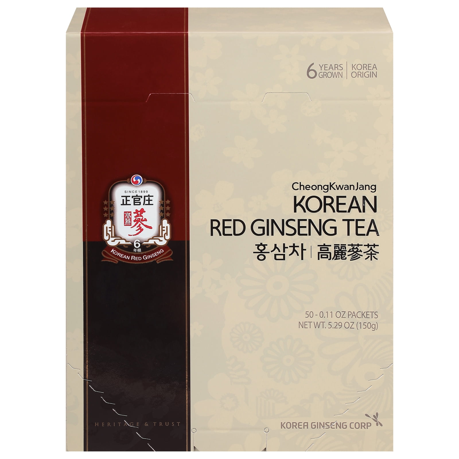 Cheongkwanjang Korean Red Ginseng Tea Bags, 50 Ea - Walmart.com