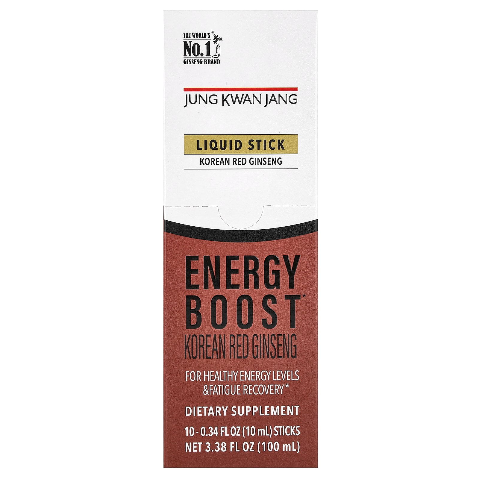 CheongKwanJang Korean Red Ginseng Liquid Sticks, Energy Boost, 10 ...