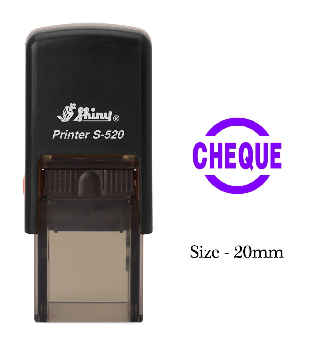 Cheque Rubber Stamp Clear Print for Office & Commercial Use Shiny S-520 ...