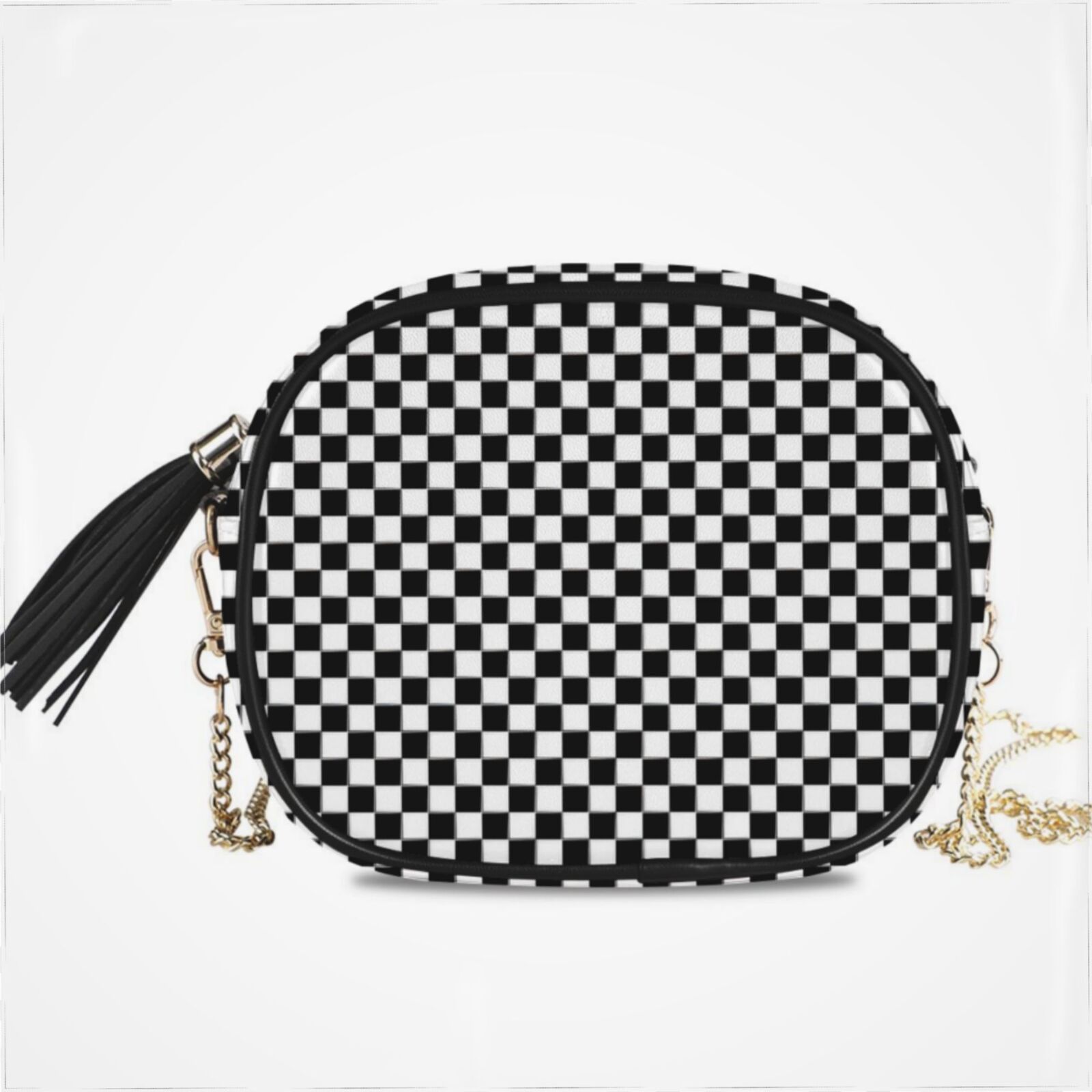 Chequered Flag Back Lacing Backless Women'S Vintage Crossbody Bag ...