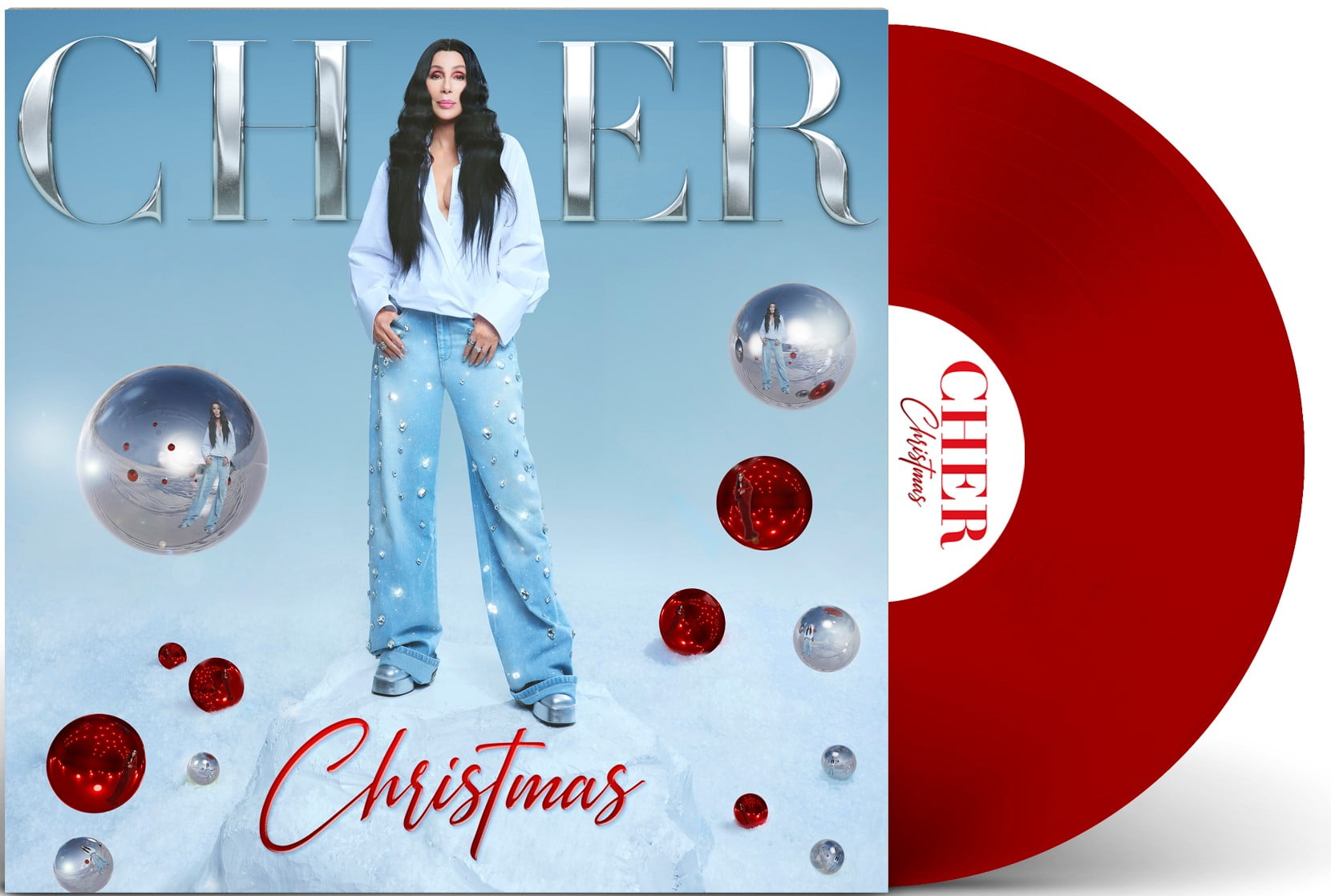 Cher Xmas Holiday Album - Limited Red Colored Vinyl LP - Warner Records ...