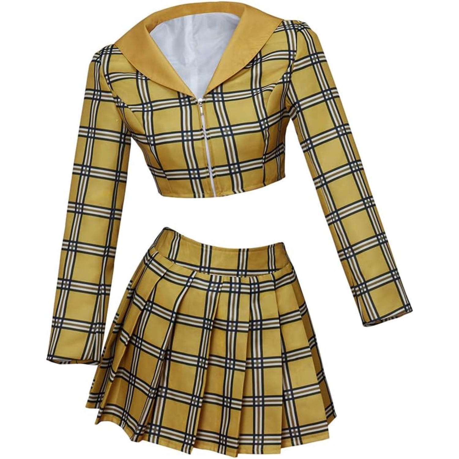 Cher Dress 90s Yellow Plaid Skirt and Blazer Set Clueless Cher Cloth Jk ...