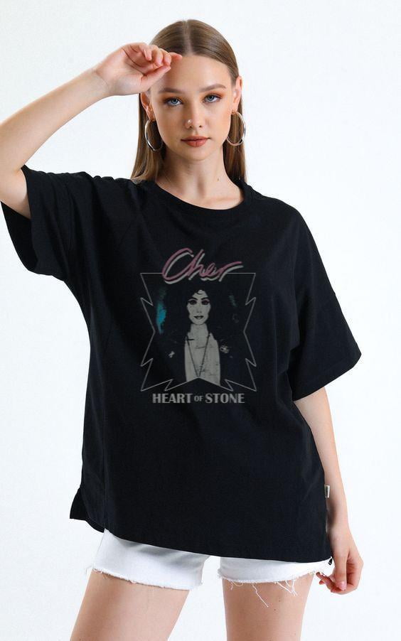 Cher Heart Of Stone Album Tour T-Shirt Black Music Icon Fan, for men ...