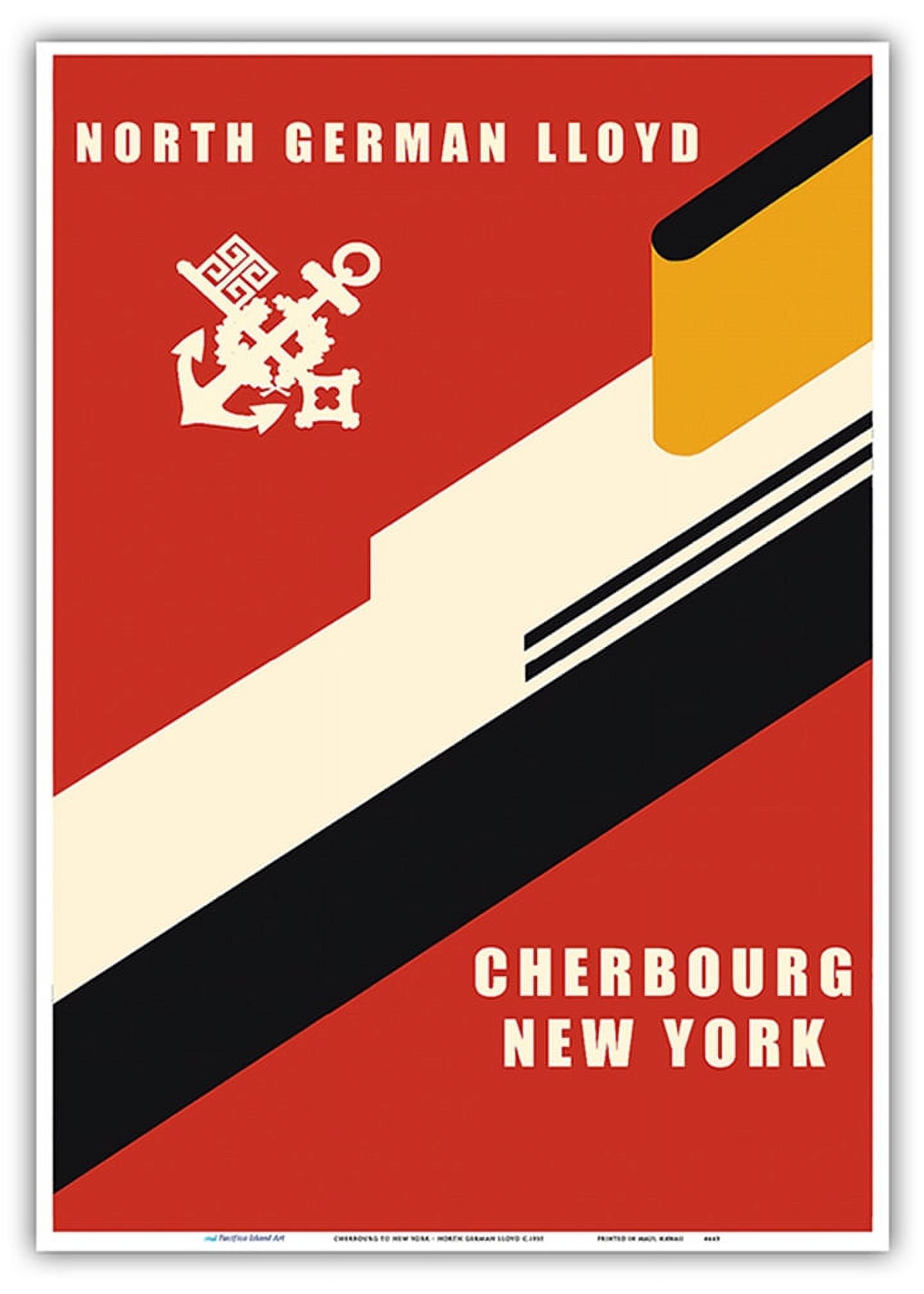 Cherbourg to New York - North German Lloyd - Vintage Ocean Liner Travel ...