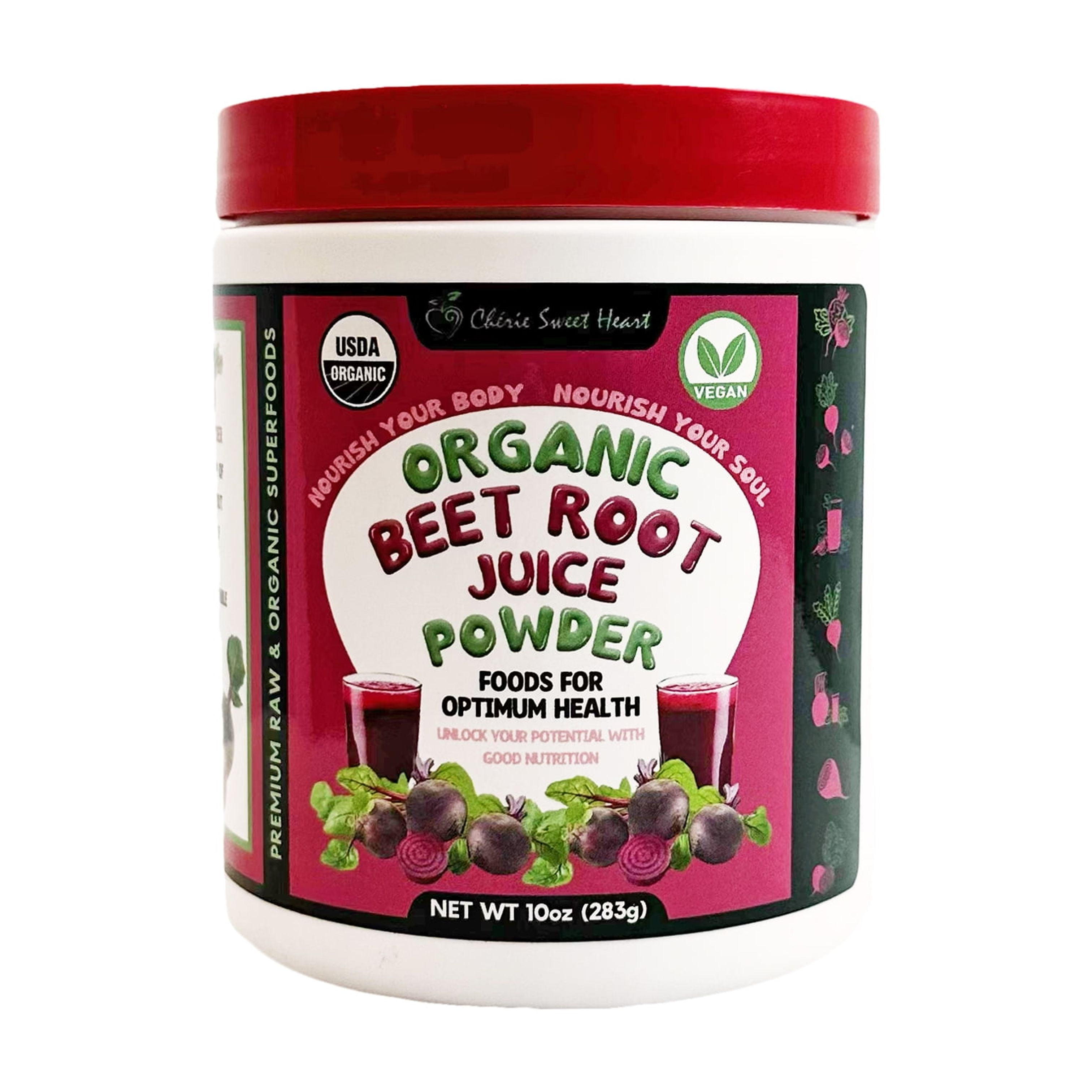 Cherie Sweet Heart Organic Beet Root Juice Powder - Natural Nitrates ...