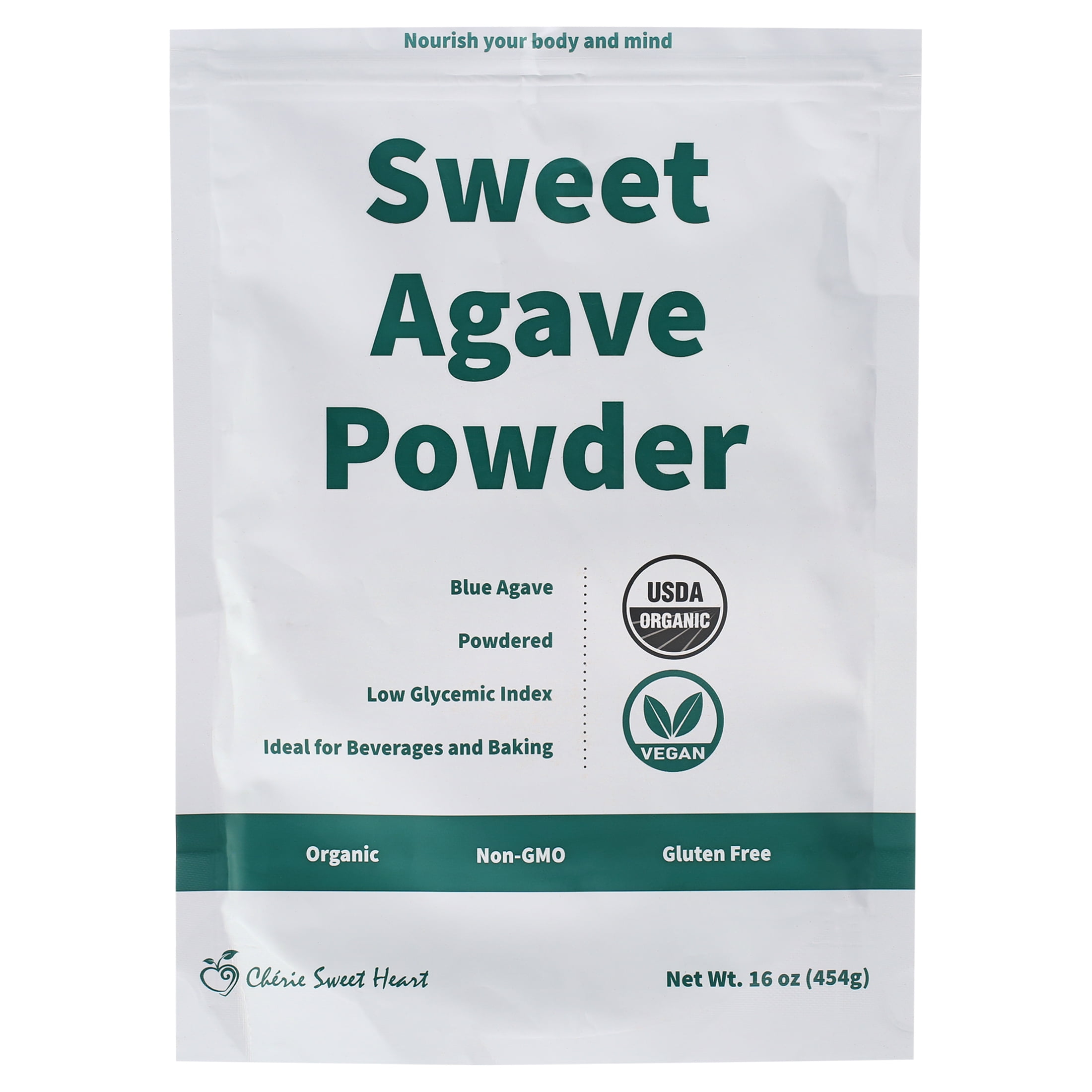 Cherie Organic Blue Agave Powder - Natural Sweetener, Non GMO, Vegan ...