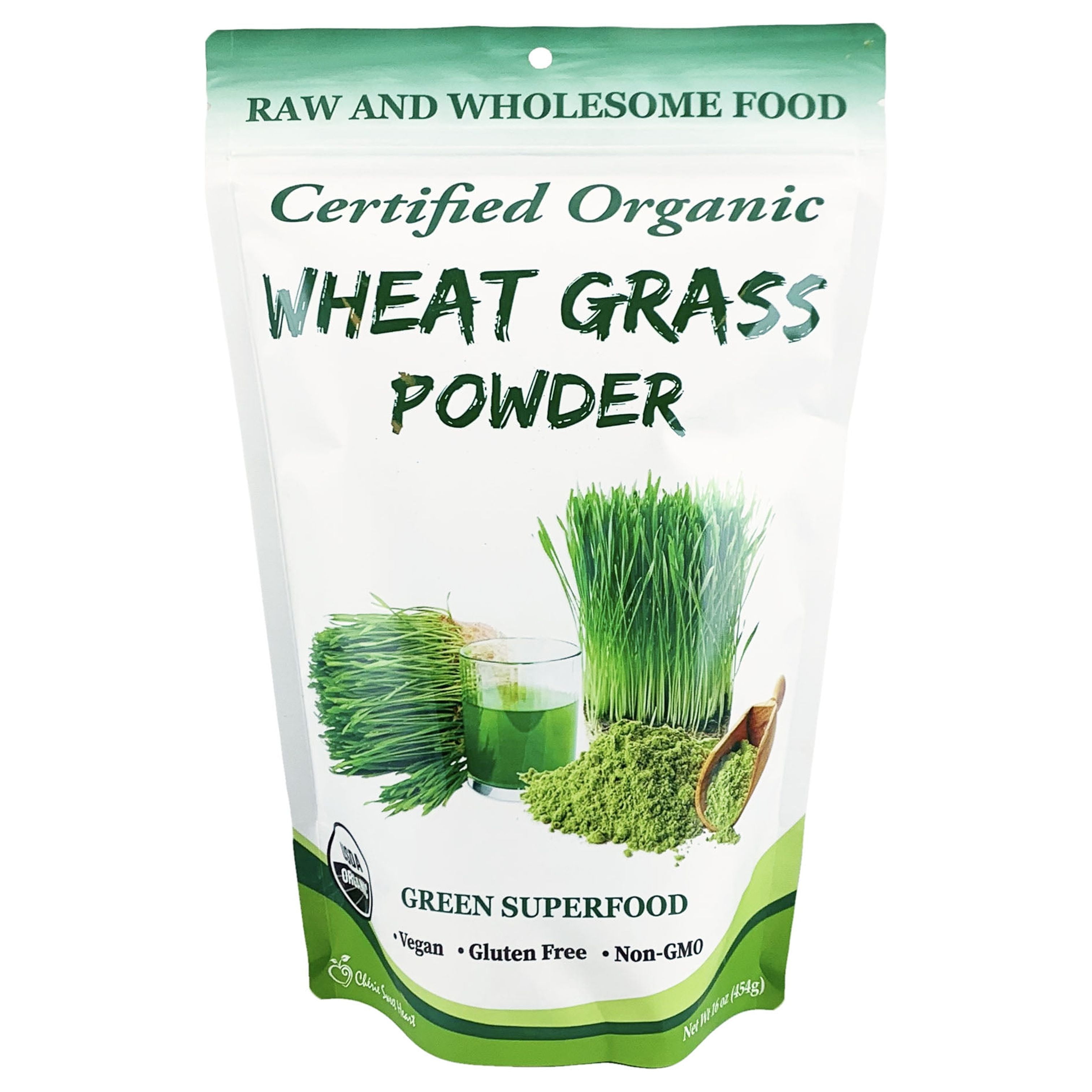 Cherie Sweet Heart Organic Wheat Grass Powder, Superfood, 1 lb (454 g ...
