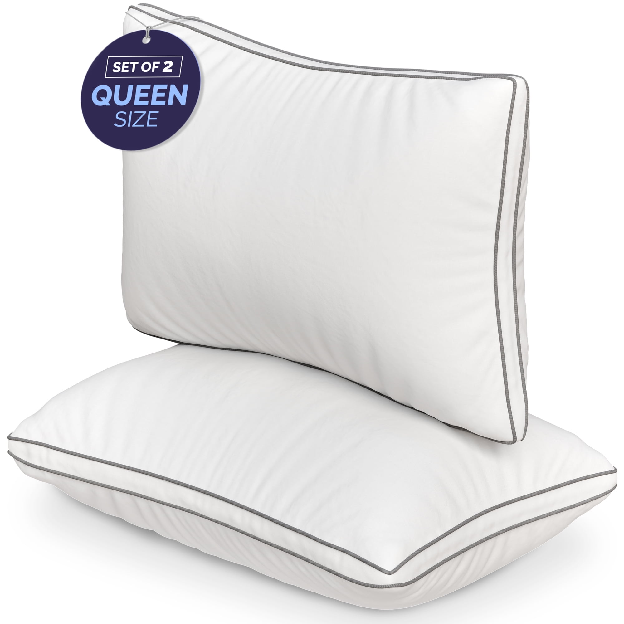 Cherilon Bed Pillows Queen Size Set of 2 - Luxury Down Alternative Pillow - 5 Star Hotel Pillows ...