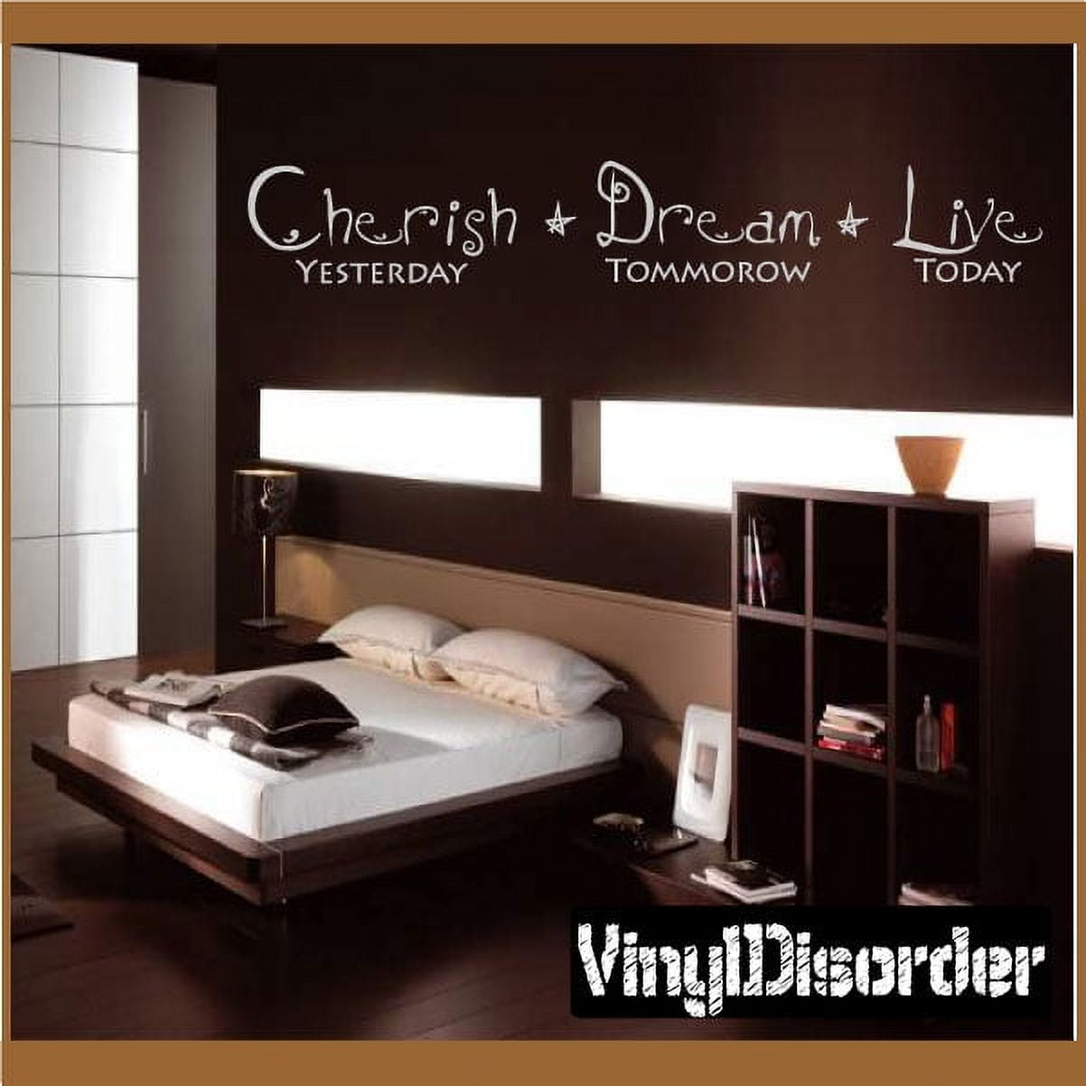 Cherish Yesterday Dream Tomorrow Live Today Wall Quote Mural Decal 36 ...