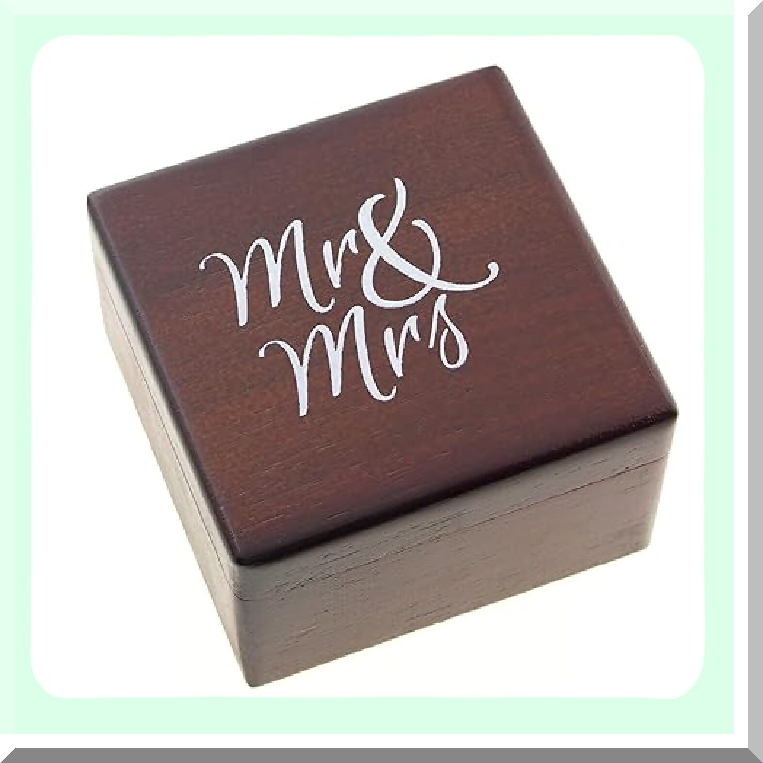 Cherished Moments Wooden Ring Box - Elegant Engagement Ring Holder with ...