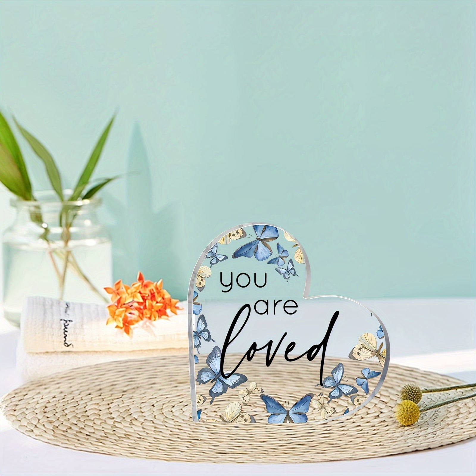 Cherished Niece Heart-Shaped Keepsake - Acrylic Desk Decor with ...