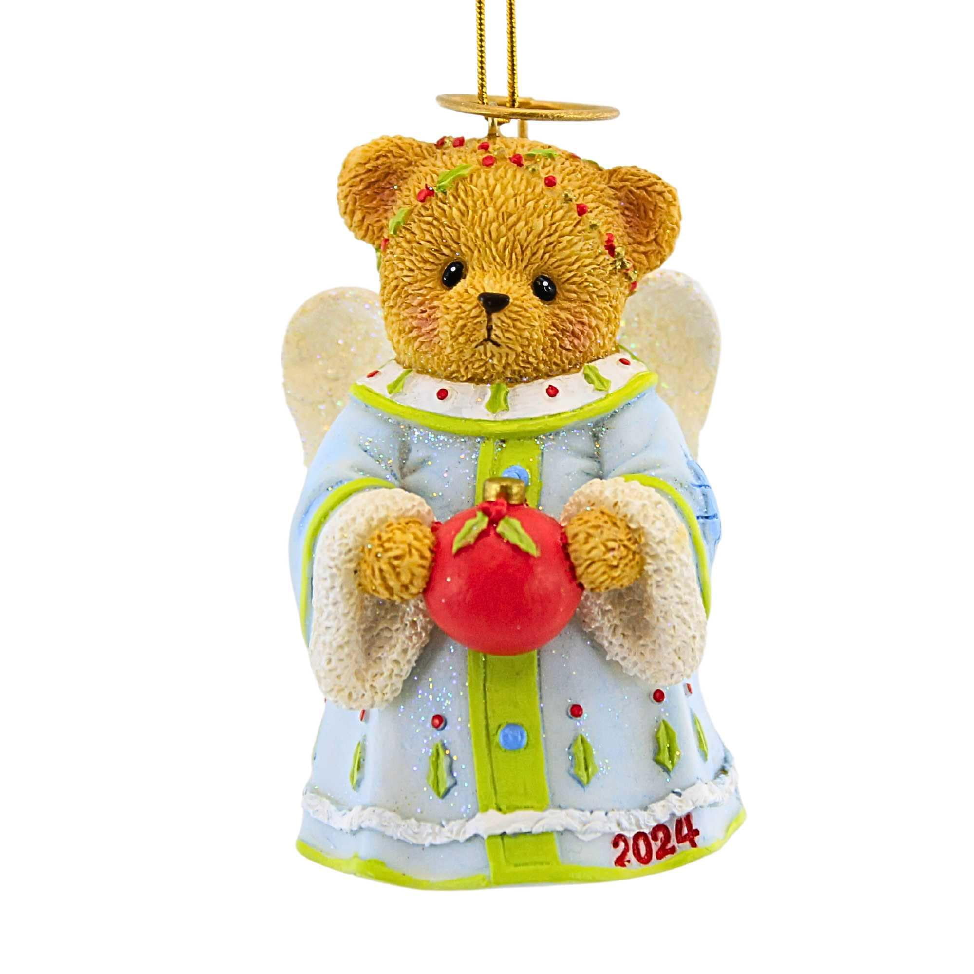 Cherished Teddies Angel Annual Ornament Polyresin Darted 2024 Wings ...