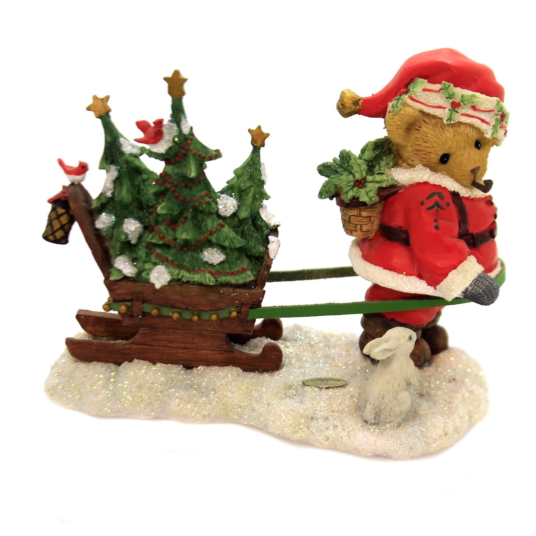 Cherished Teddies 4.50In Foster, Resin, Teddy Bear Cardinal Sled ...