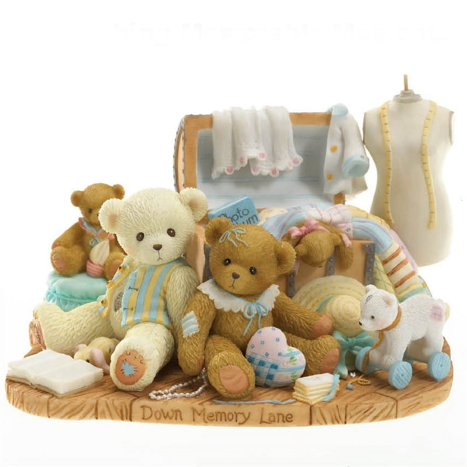 Cherished Teddies Down Memory Lane Rachel Bears With Toy Chest Figurine ...